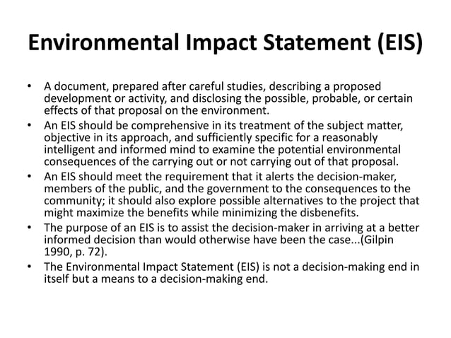 Eia Eis Fonsi Pptx Environmental Services Industry Industries