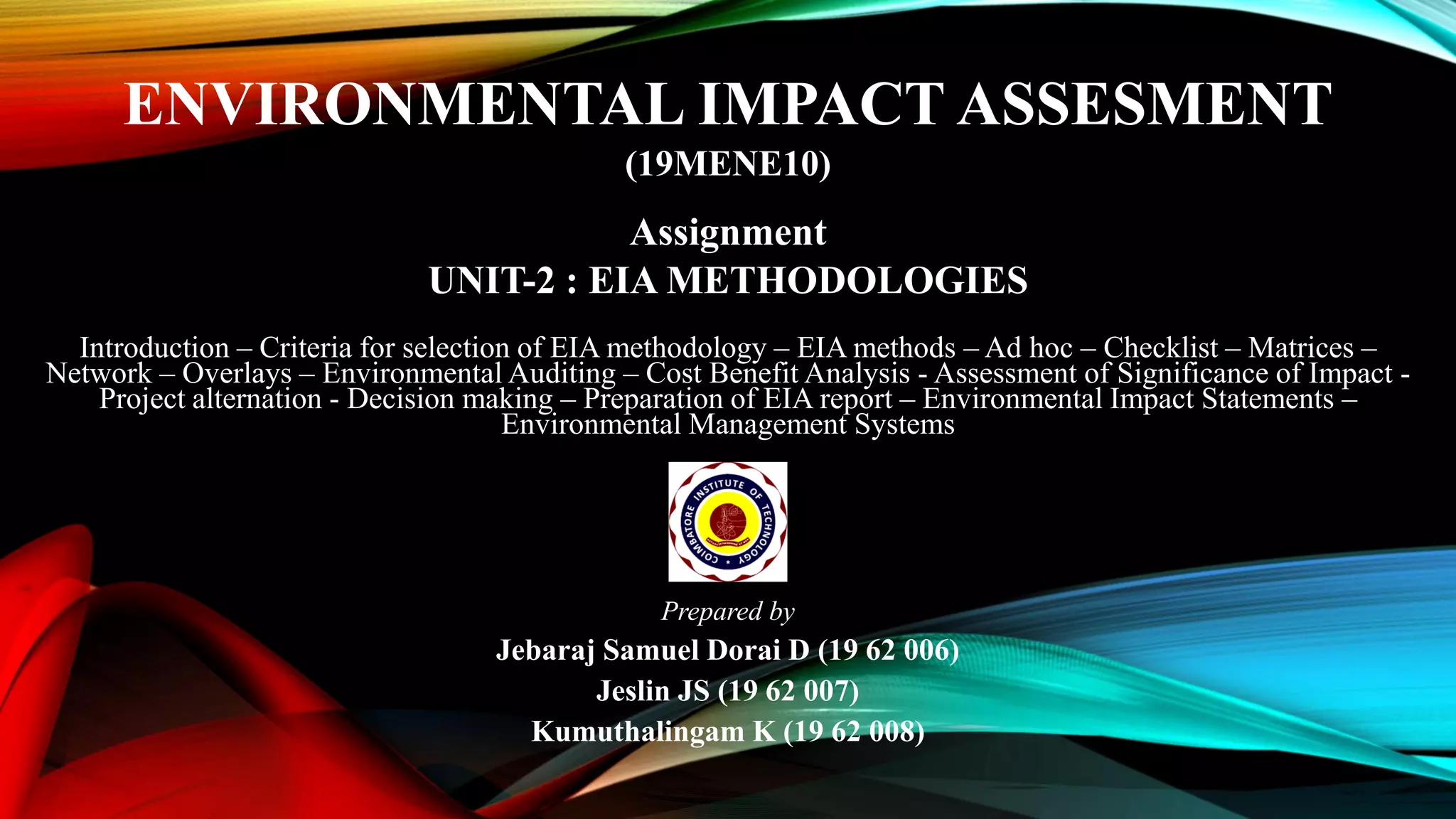 EIA Methodologies | PDF