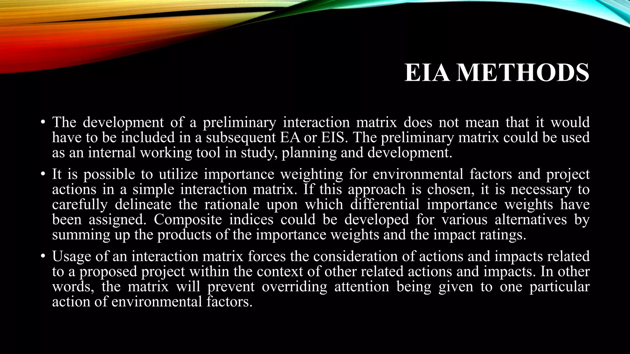 EIA Methodologies | PDF
