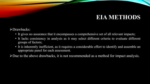 EIA Methodologies | PDF
