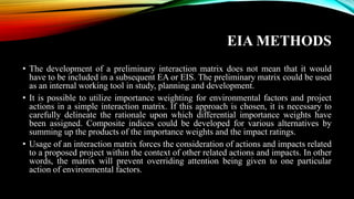EIA Methodologies | PDF