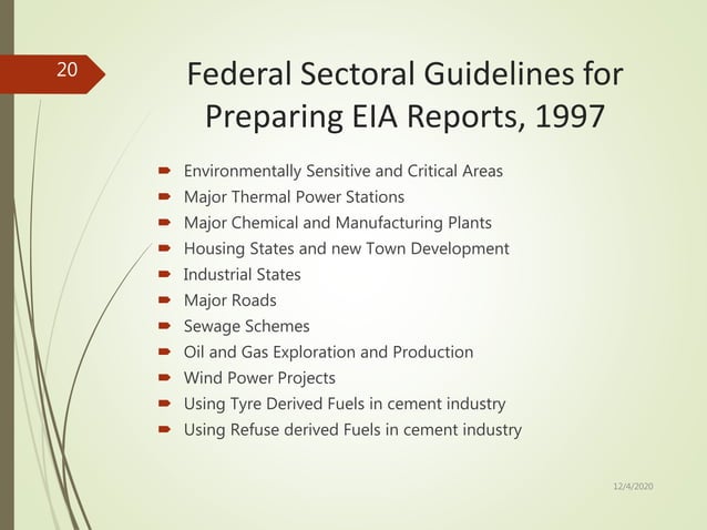 EIA of Development Projects | PPTX