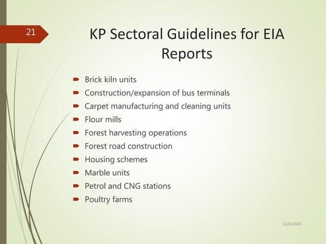 EIA of Development Projects | PPTX