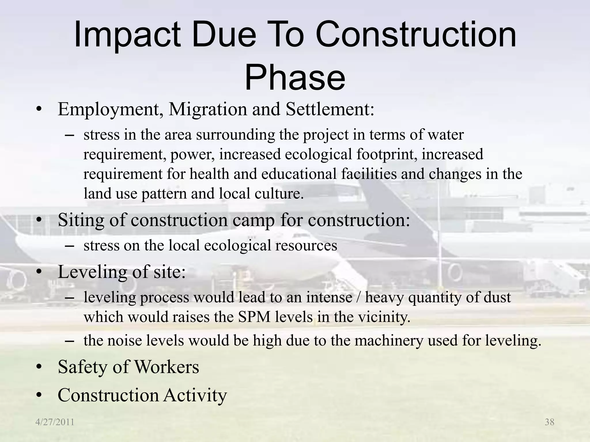 Eia Of Navi Mumbai International Airport (Nmia | PPTX | Air Travel ...