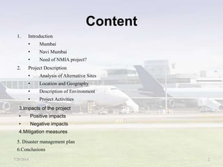 Eia of Navi Mumbai International Airport (NMIA) | PPTX