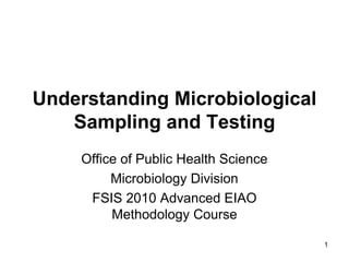 EIAO_Micro_Sampling_Testing and all methods included.ppt | Infectious ...