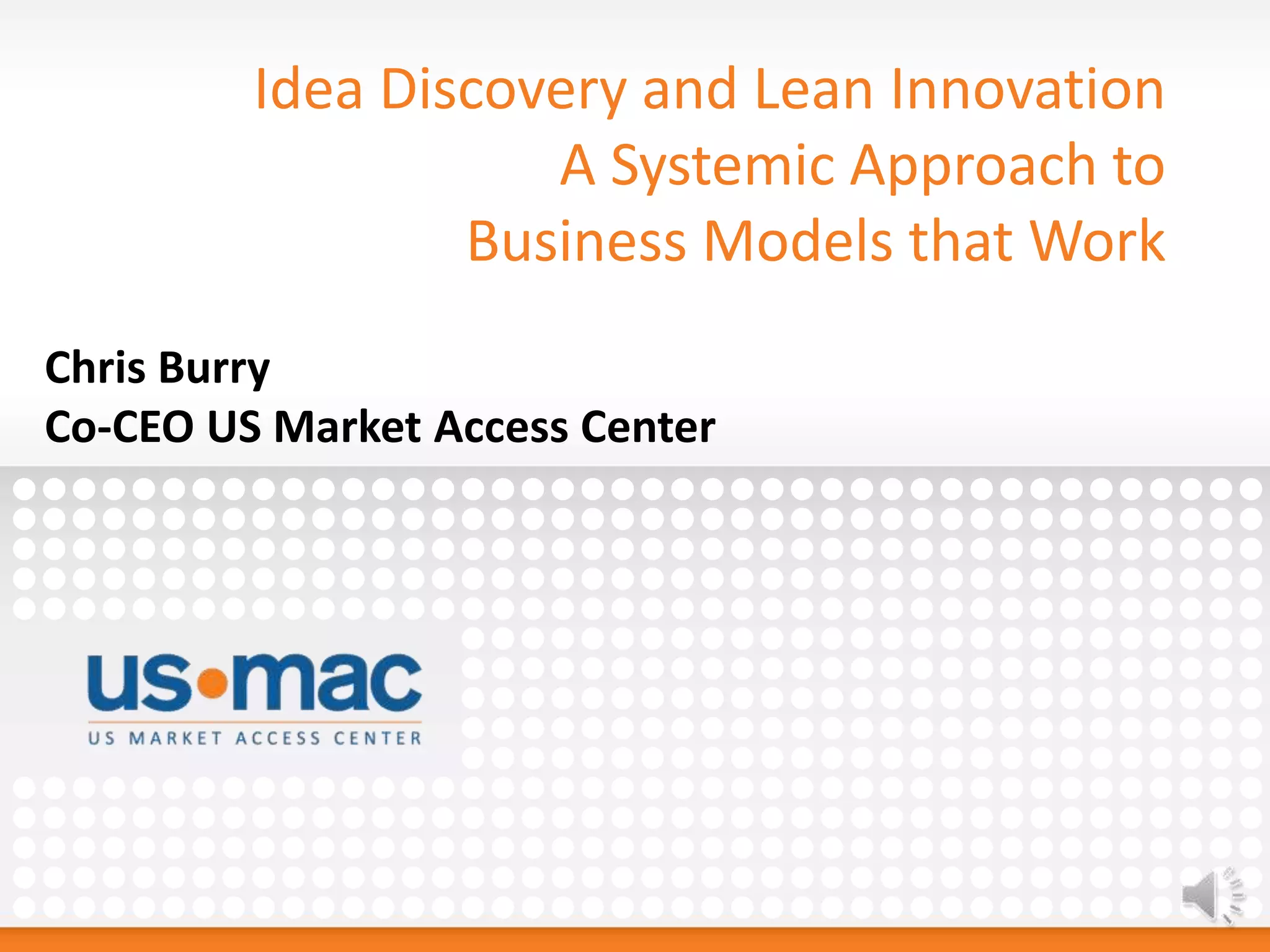 Idea Discovery and Lean Innovation | PPT