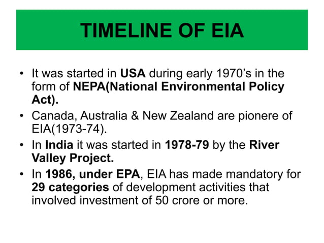 ENVIRONMENTAL IMPACT ASSESSMENT (EIA) | PPT