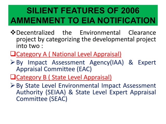 ENVIRONMENTAL IMPACT ASSESSMENT (EIA) | PPT