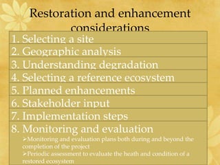 Wetland restoration, enhancement and creation | PPTX
