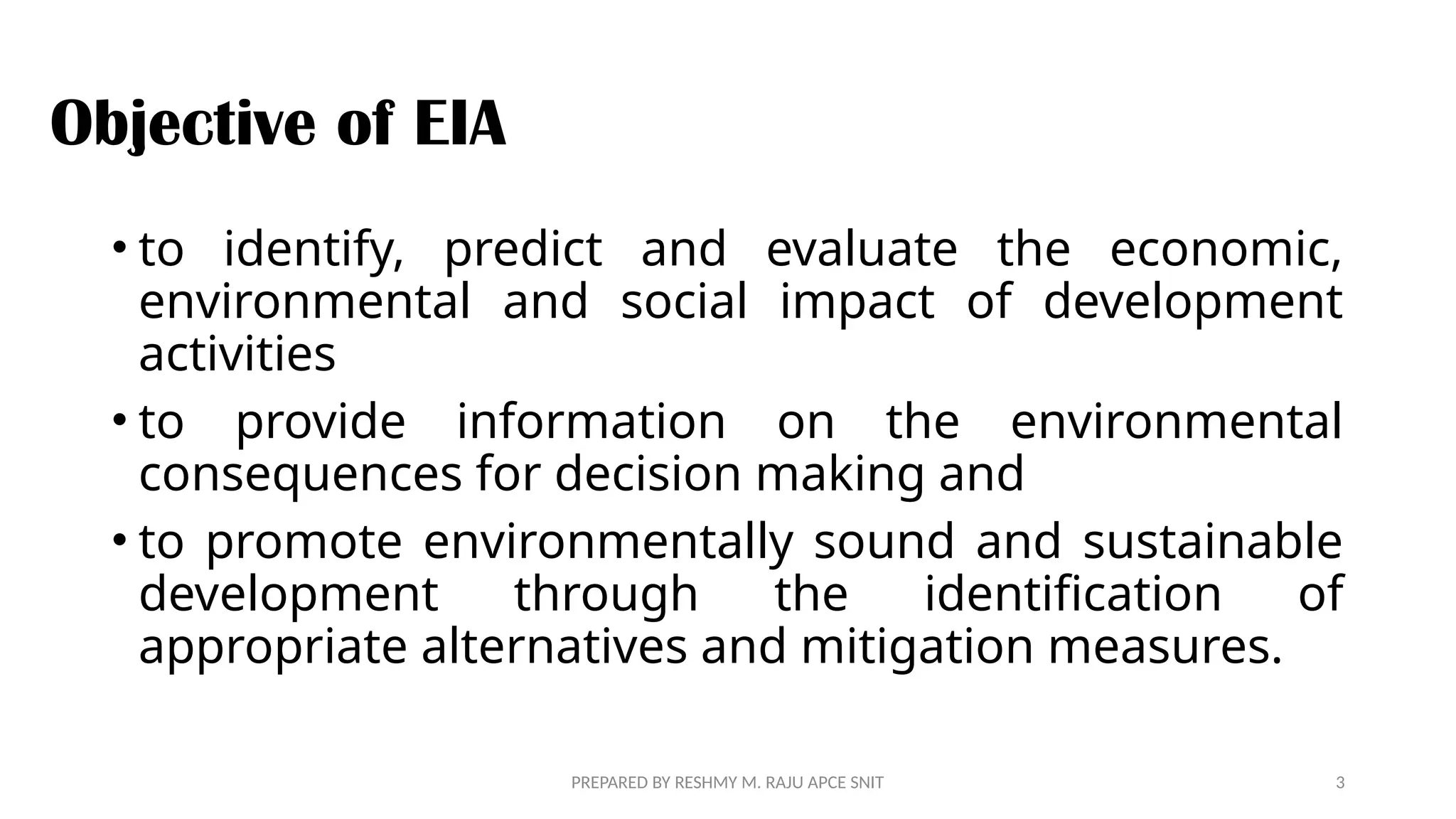 ENVIRONMENTAL IMPACT ASSESSMENT PROCEDURE IN INDIA | PPTX