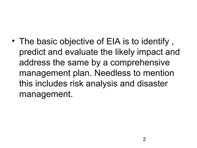 Eia procedures | PPT | Civil Engineering Industry | Industries