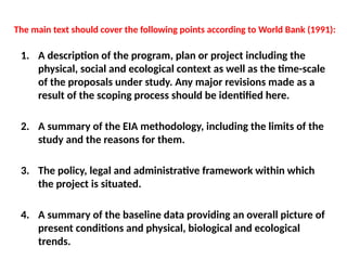 environmental impact assessment report report | PPT