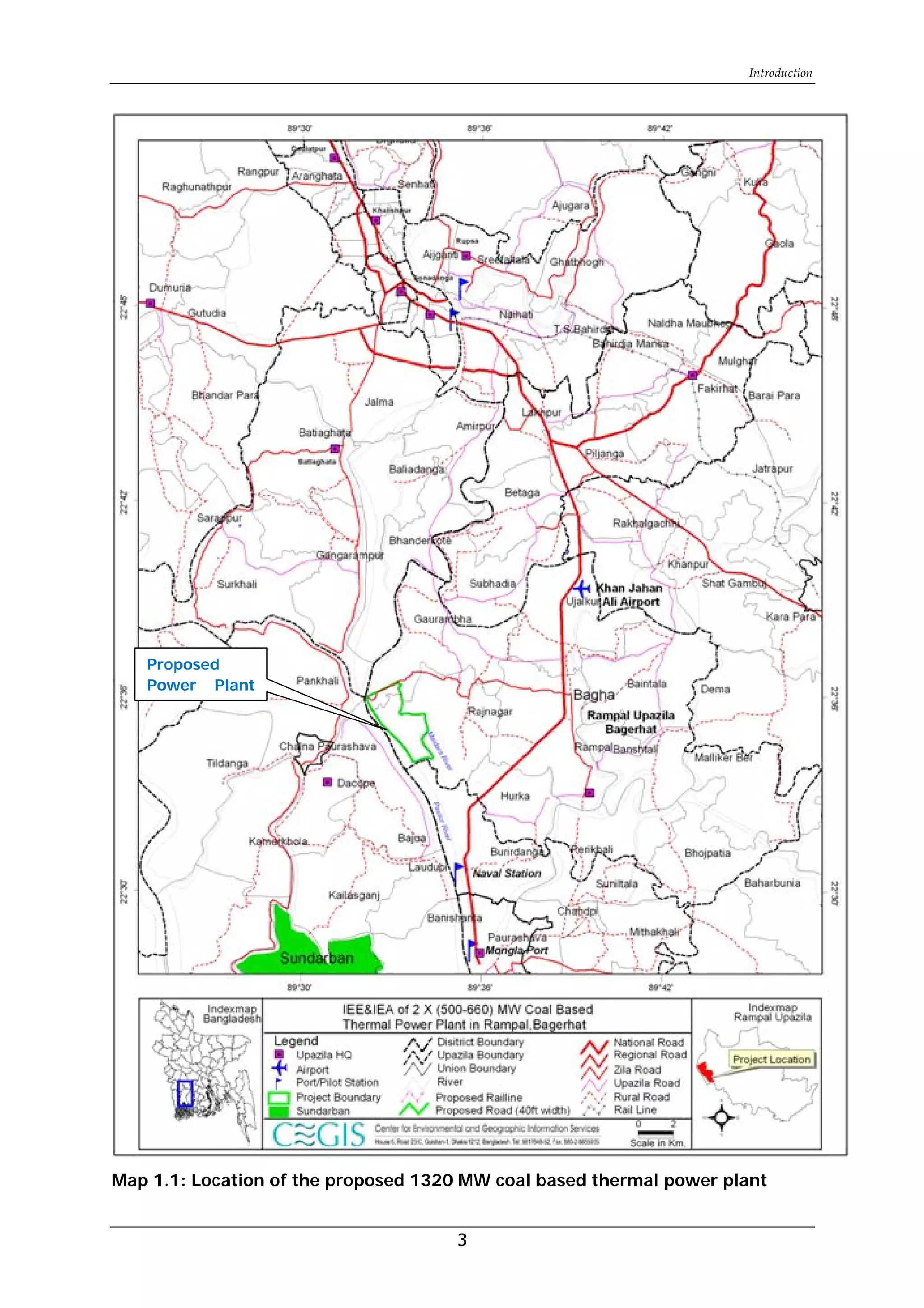 Environmental Impact Assessment (EIA) report on Rampal 1320MW coal-based power plant near the ...