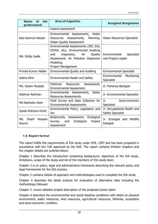 Environmental Impact Assessment (EIA) report on Rampal 1320MW coal-based power plant near the ...
