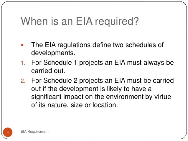 Eia requirements