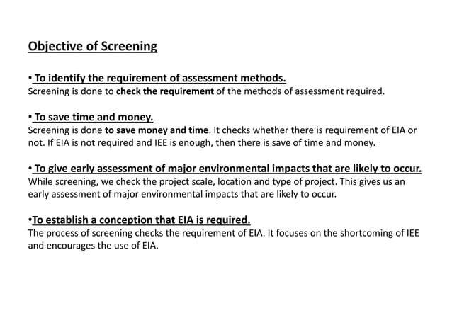 Eia screening | PPT