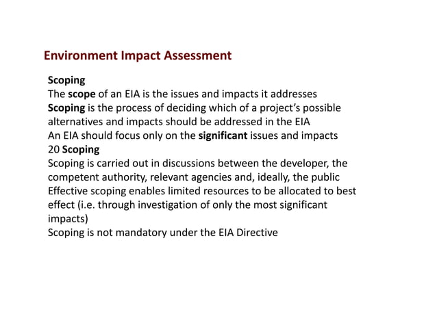 Eia stages | PDF | Environmental Services Industry | Industries