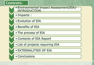 Environmental Impact Assessment(EIA) | PPSX