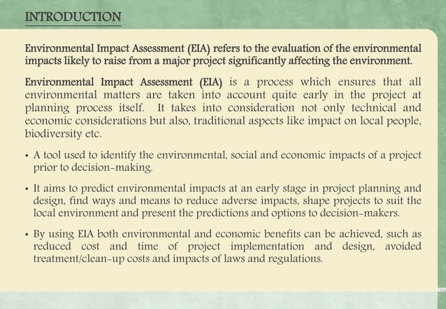 Environmental Impact Assessment(EIA) | PPSX | Environmental Services ...