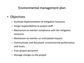 EIA training for Environmental Management Plan | PPTX
