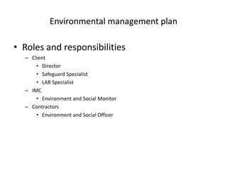 EIA training for Environmental Management Plan | PPTX