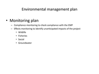 EIA training for Environmental Management Plan | PPTX