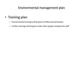 EIA training for Environmental Management Plan | PPTX