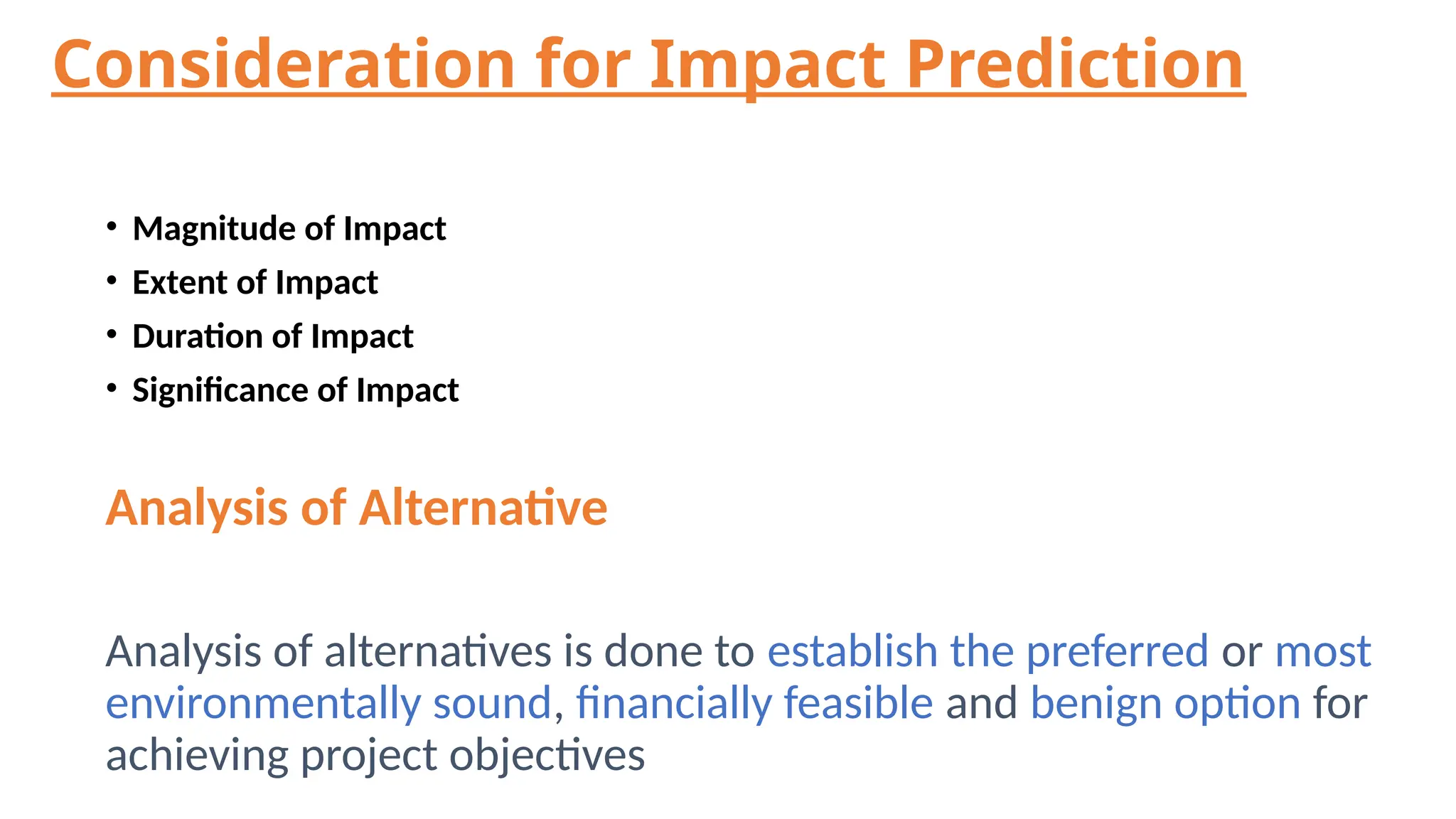 Environmental impact assessment : baseline data generation | PPTX