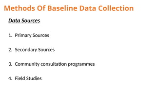Environmental impact assessment : baseline data generation | PPTX