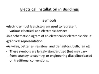 Electrical Installation in Buildings | PPTX