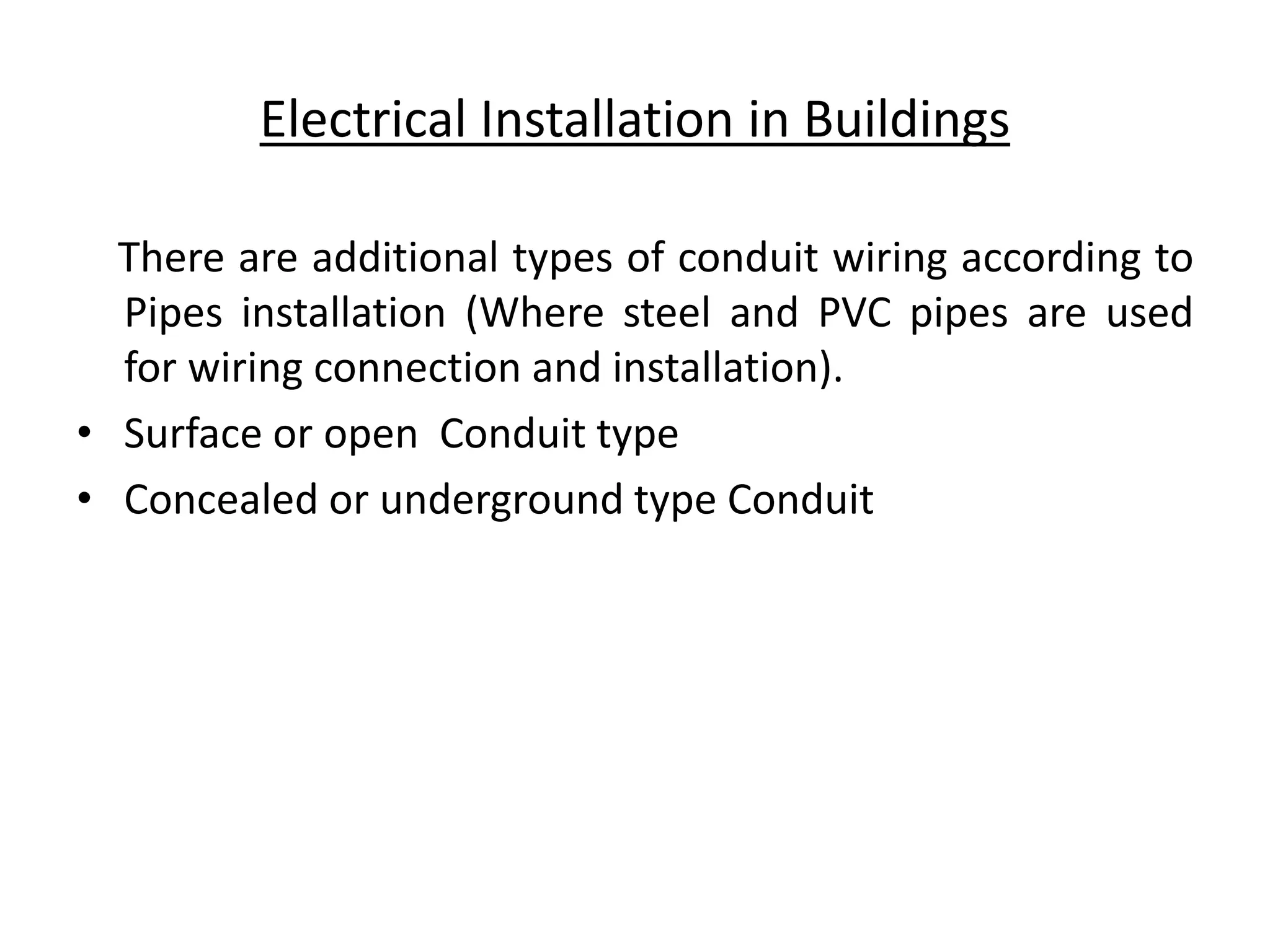 Electrical Installation in Buildings | PPTX