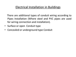Electrical Installation in Buildings | PPTX