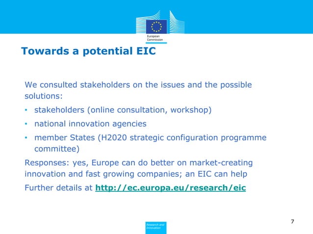 European Innovation Council | PPTX | Business | Business and Finance