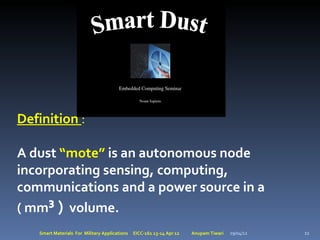 Smart Materials For Military Applications | PPT