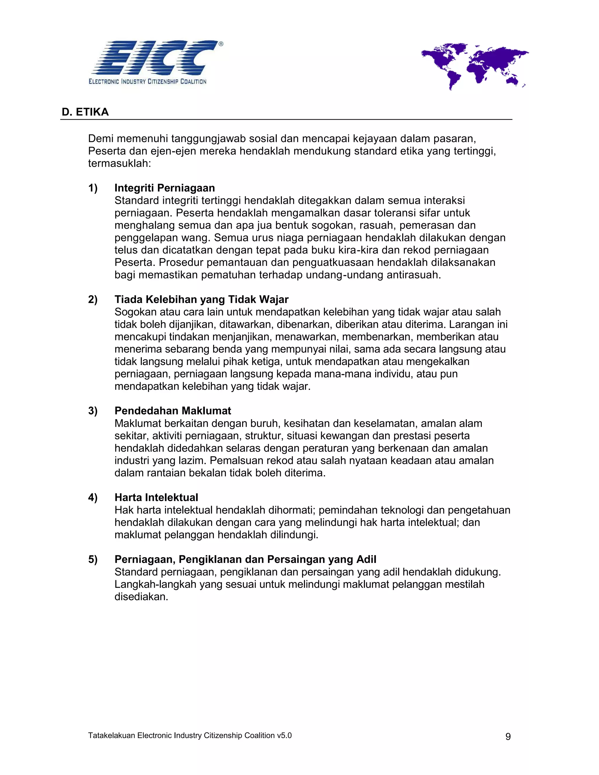 Eicc codeof conduct5_malay | PDF