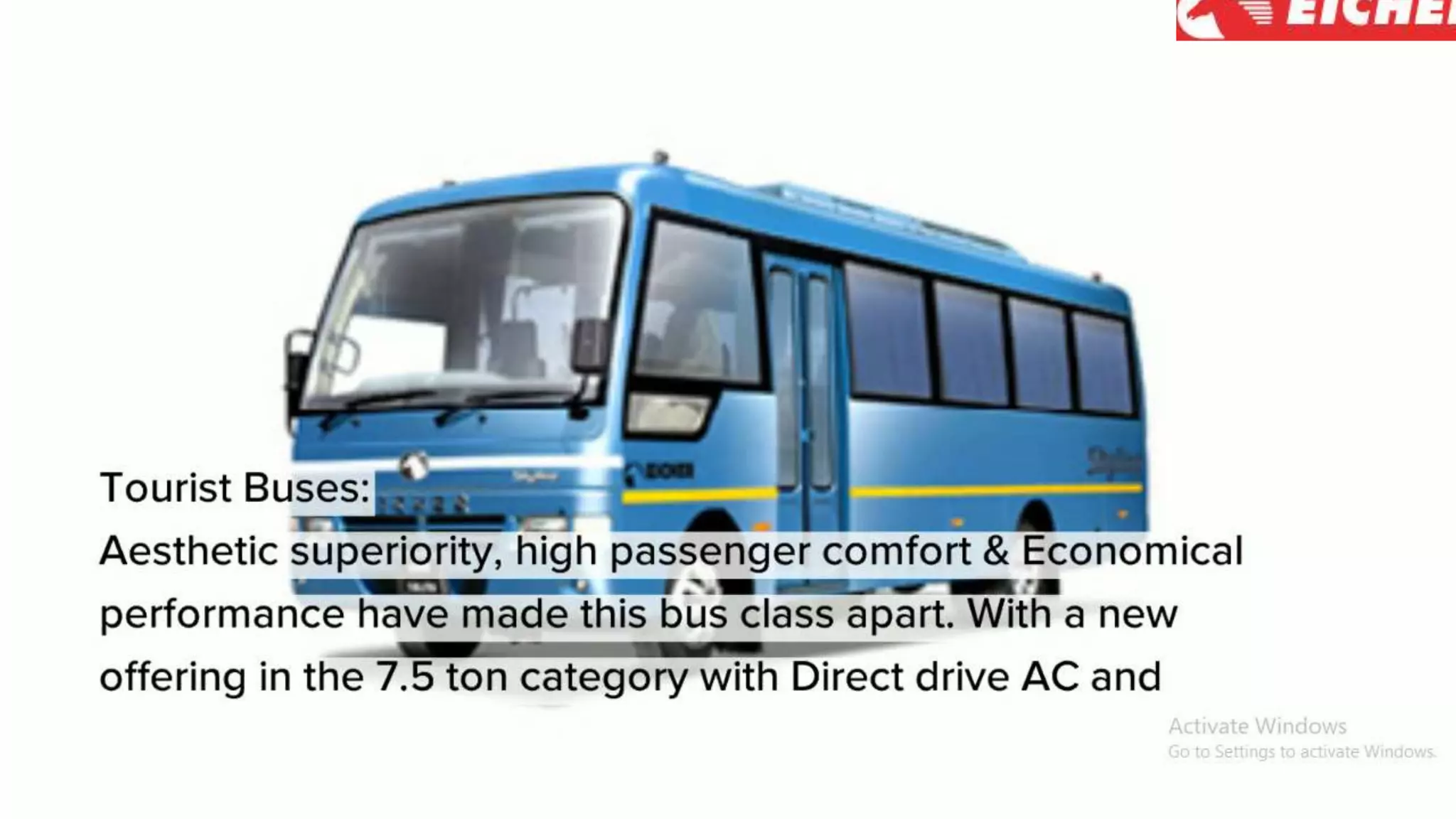 Eicher - Route Permit Buses | PPT