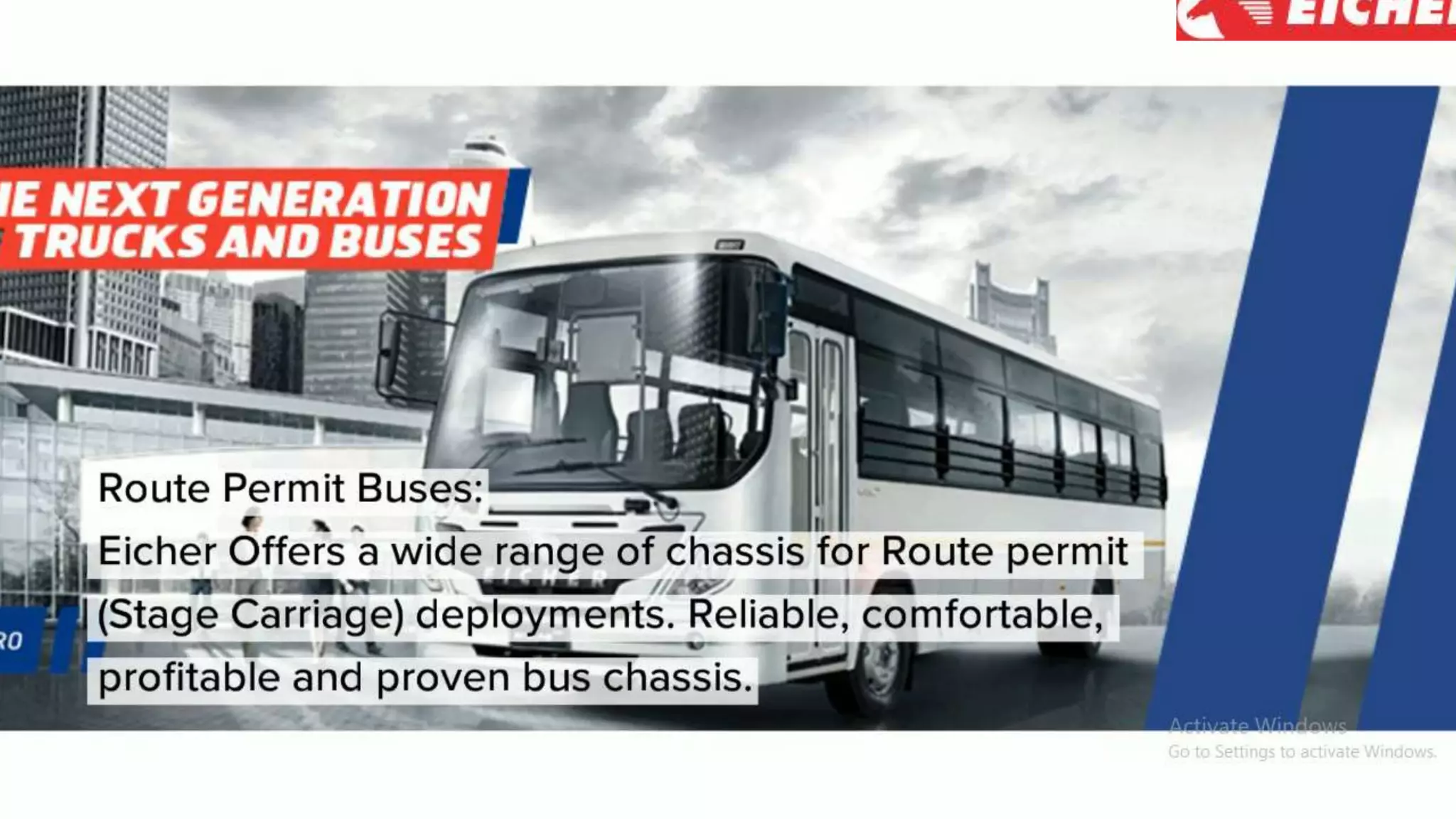 Eicher - Route Permit Buses | PPT