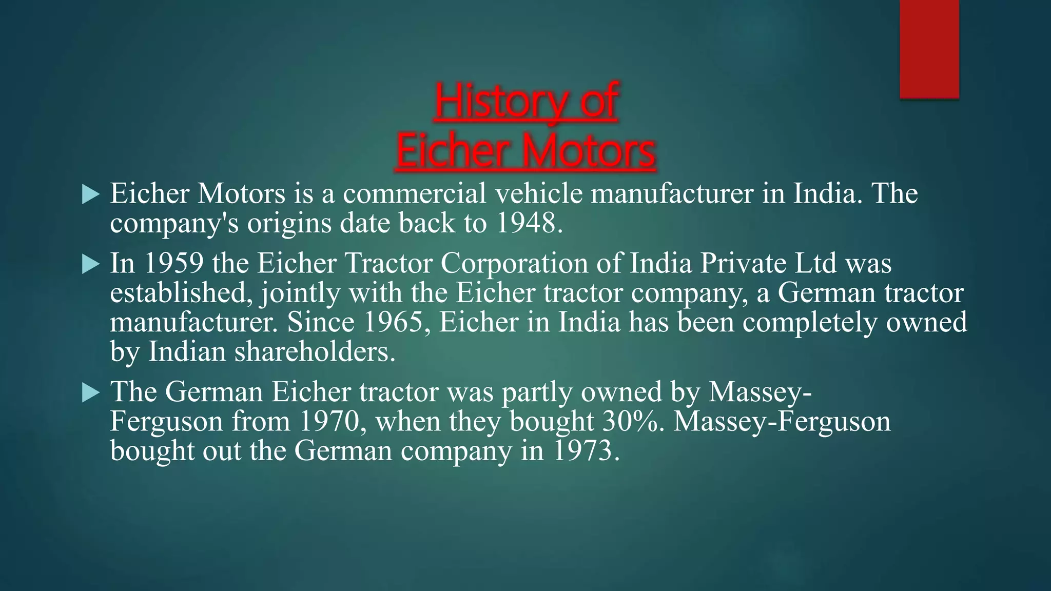 Eicher motar | PPTX