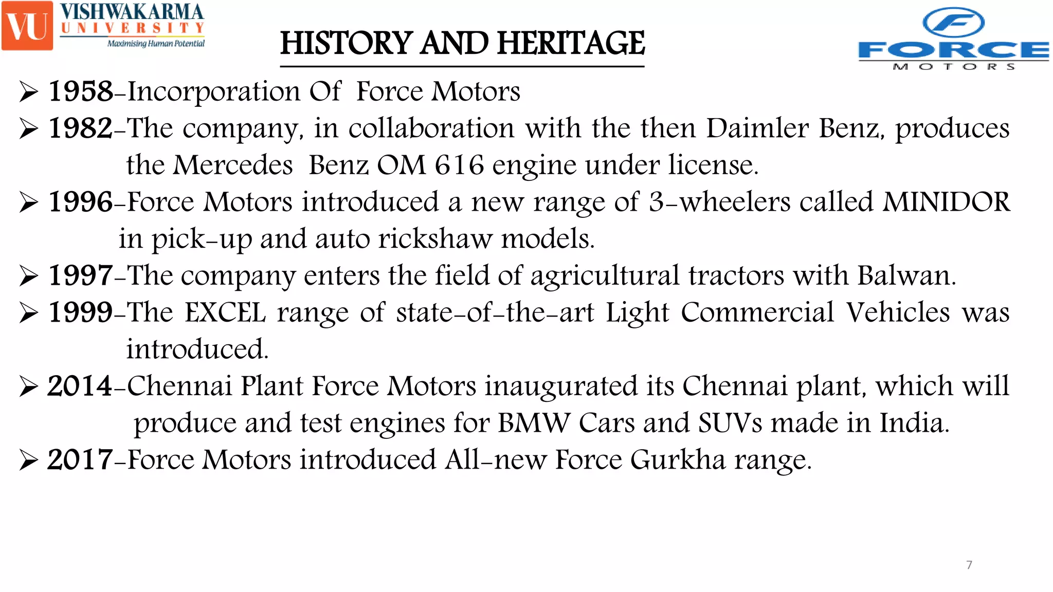 Eichers motors vs force motors | PPTX