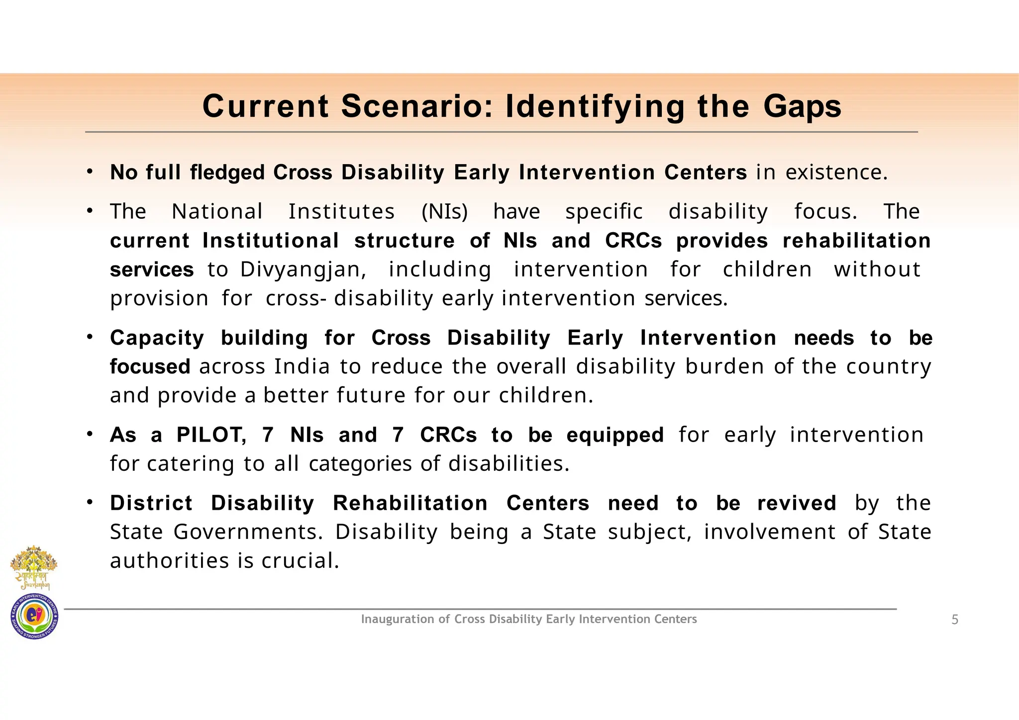 Cross Disability Early Intervention CENTRE | PPTX