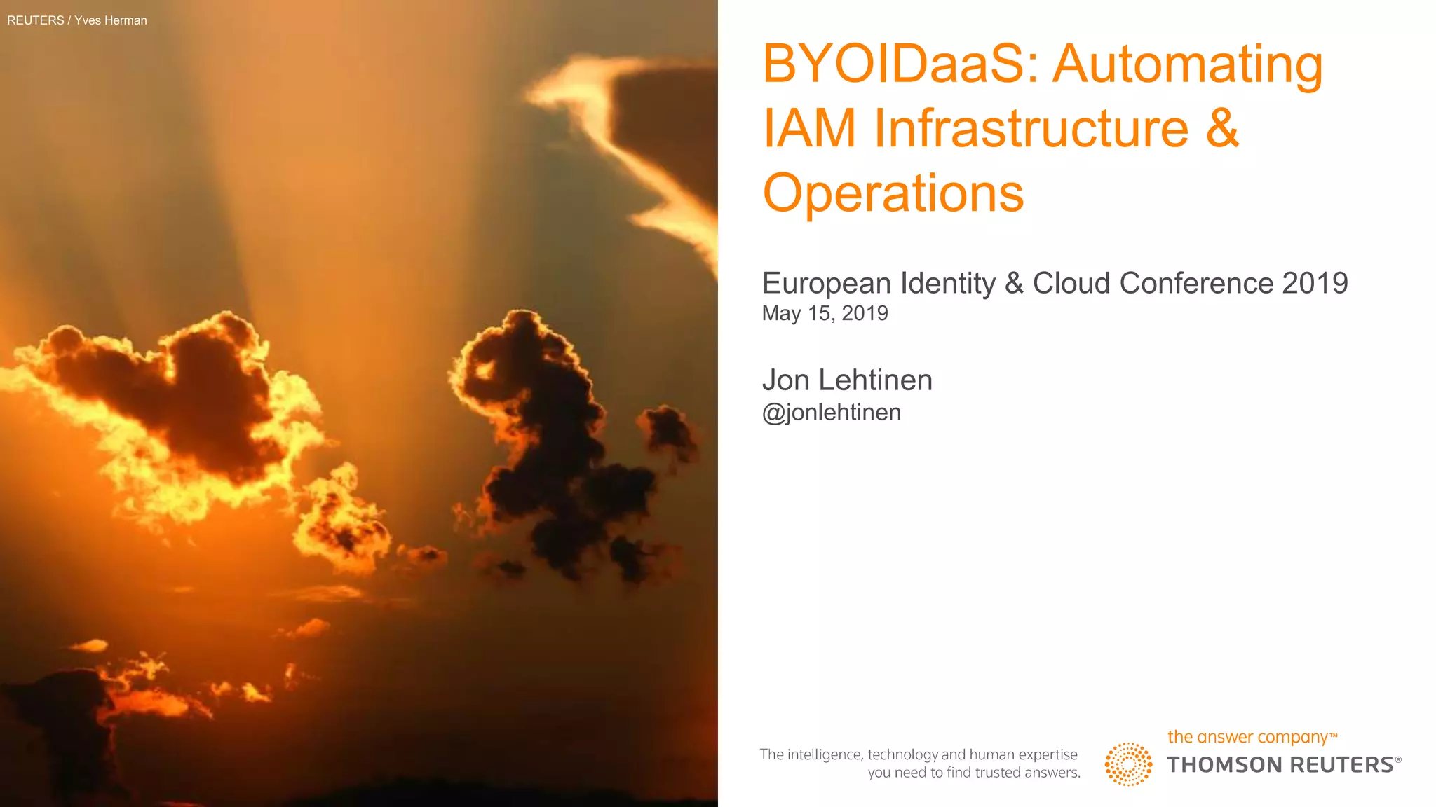BYOIDaaS - Automating IAM Infrastructure & Operations | PPT