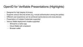 How to Build Interoperable Decentralized Identity Systems with OpenID for Verifiable Credentials ...
