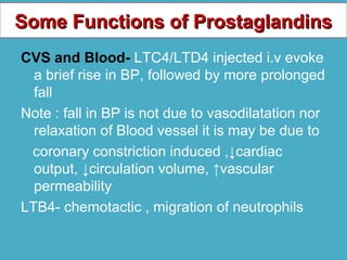 Pharmacology of Eicosanoid | PPT