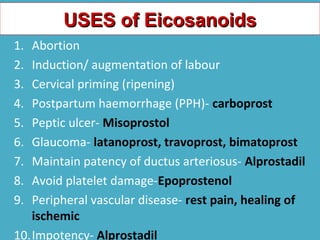 Pharmacology of Eicosanoid | PPT