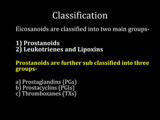 Eicosanoids | PPTX