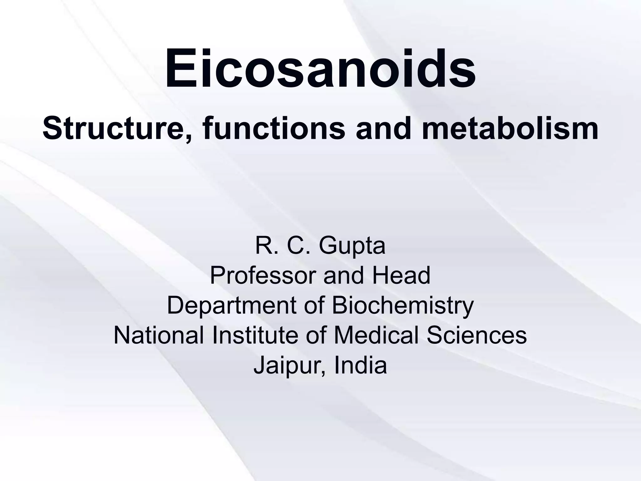 Eicosanoids | PPTX
