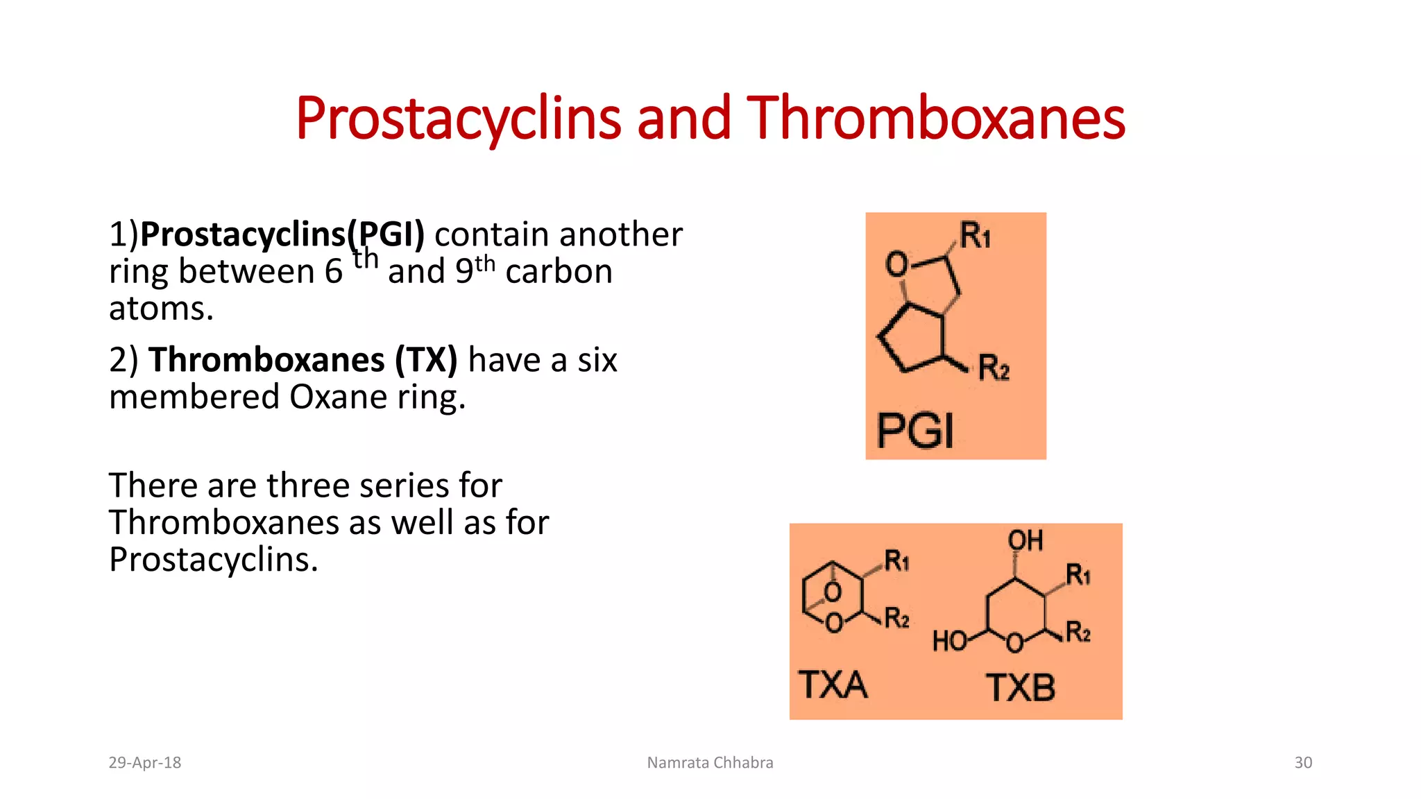 Eicosanoids- Chemistry and function | PDF