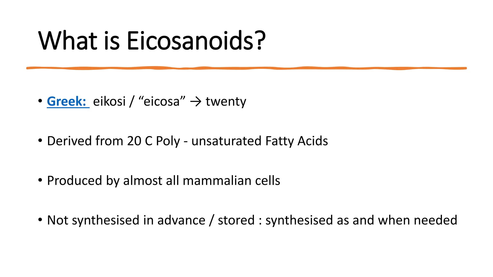 Eicosanoids and It’s role in Human Physiology | PPTX