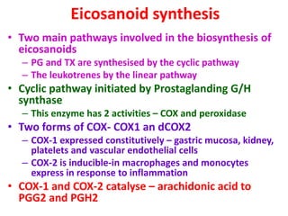 Eicosanoid synthesis | PPTX